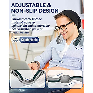 Neck Fan, 6000mAh 4 Turbo Portable Bladeless Personal Fans Rechargeable Battery, 3+3 Speeds Hands Free Hanging 360° Cooling Fans Free Adjustment Width, Wearable Leafless for Travel InOutdoor