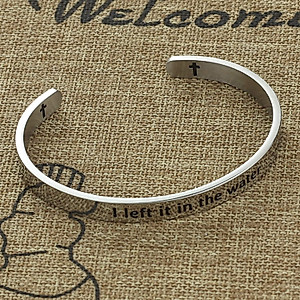 Kivosliviz Baptism Bracelet Gift For Women I Left it in The Water Cuff Bracelet Adult Baptism Jewelry Baptized Bracelet for Teen Girl