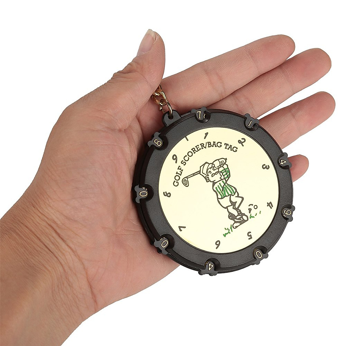 Golf Score Counter 18 Holes Tally Counter Hand Held Clicker Digit Counter Golf Numbers Clicker with Clip Keychain for Golf Accessory