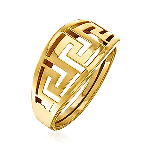 Ross-Simons Italian 14kt Yellow Gold Greek Key Ring. Size 5