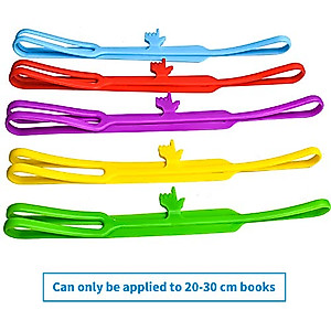 Silicone Finger Bookmarks, 10 pcs Silicone Finger Point Bookmarks Elastic Book Mark Strap Home School Office Supply for Adults and Kids