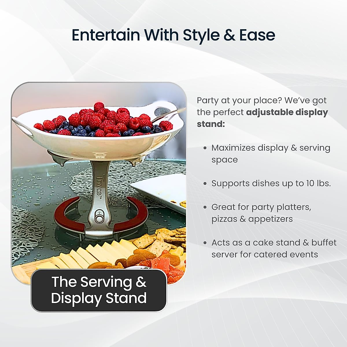 Trivae Unique Patented Pan Lid, Utensil and Pot Holder, Dish / Cake Serving Stand and Trivet All-in-1 for The Kitchen Lover