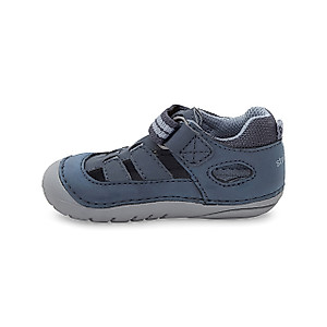 Stride Rite baby boys Sm Sonny Sandal, Dark Blue, 3.5 Wide Infant US