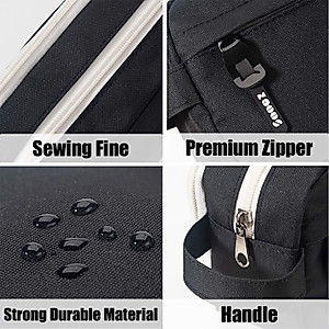 Sooez High Capacity Pencil Case, Big Pencil Bag Pouch Box Organizer Pen Case, Portable Journaling Supplies with Easy Grip Handle & Loop, Asthetic Supply for Girls Adults, Mint Green