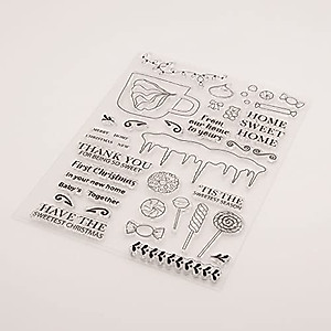 Decorative Transparent Silicone Stamp for Creative Cartoon Rubber Stamp DIY Christmas Birthday Wedding Cards Making Supp Christmas Card Making Stamps for Crafting