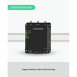 【Upgrade】 LINOVISION Industrial 4G LTE Router for AT&T, T-Mobile and Verizon, Support WiFi, Dual SIM Cards, RS485, DI/DO, Secure VPN Access, Cloud Management, Cellular Router for M2M/IOT Application