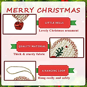 Athoinsu 5 Pack Knitted Christmas Tree Decorations Cotton Woven Stars Heart Xmas Glove Hanging Ornaments Home Indoor Holiday Party Favor Seasonal Decor