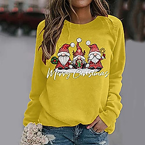 SNKSDGM christmas sweatshirt knit top snowflake reindeer tops blouse party fringe mini bodycon sweater dress waffle double layers oversized white shirts for women black pants for women ugly xmas