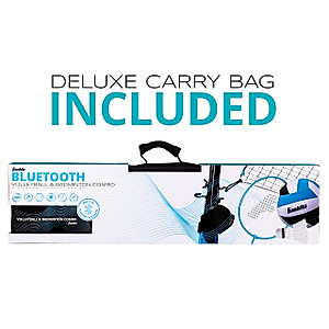 Franklin Sports Bluetooth Volleyball/Badminton Combo - Complete Combo Set - Bluetooth Speaker - Carry Bag