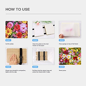 Auihiay Flower Press Kit, 5 Layers 6 x 8 inch Leaf Press Set for DIY Dried Pressed Flowers Leaves DIY Resin Jewelry Pendant Crafts (Brown)