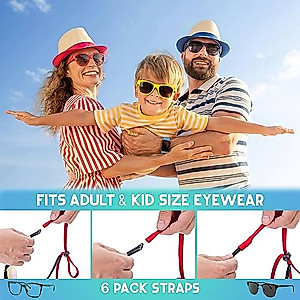 Anchor Glasses Straps Sunglasses Strap Adjustable Stretch Universal Fit for Kids to Adult Sport Eyewear Holder Retainer