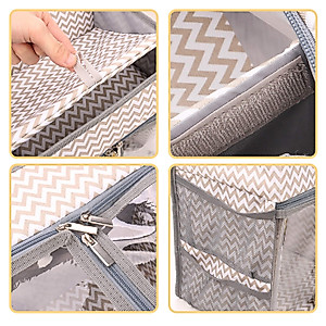 BAGLHER Hanging Diaper Organizer,Baby Diaper Organizer is Suitable for Hanging on Diaper Table,Nursery, and All Cribs.Baby Supplies Storage Diaper Rack,Diaper Stacker.