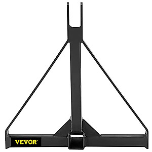 BestEquip 3 Point 2 Inch Universal Trailer Hitch Heavy Duty Receiver Hitch Category 1 Tractor Attachments Tow Hitch with 5000lbs Towing Capacity Black