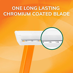 BIC Sensitive Disposable Razors for Men, Long-Lasting 1 Blade Razors for Sensitive Skin, 12 Count