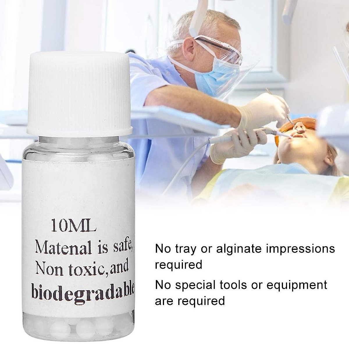 Temporary Tooth Repair Kit, Teeth Filling Dental Cavity Gaps Filling Material, Irregular Tooth Restoration Materials (10ML)