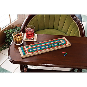 Mainstreet Classics Traditional Wooden Cribbage Board Game Set