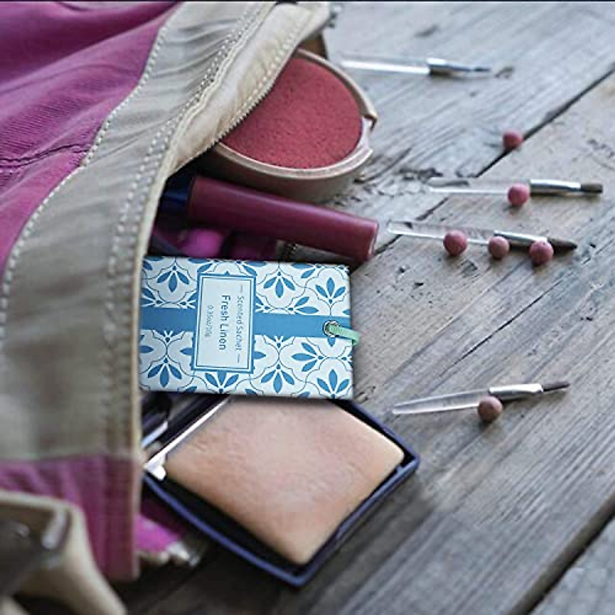 LA BELLEFÉE Sachet Bags for Drawers, Closets and Dresser Set 28 Packs (14 Linen+14 Cotton Sachets)