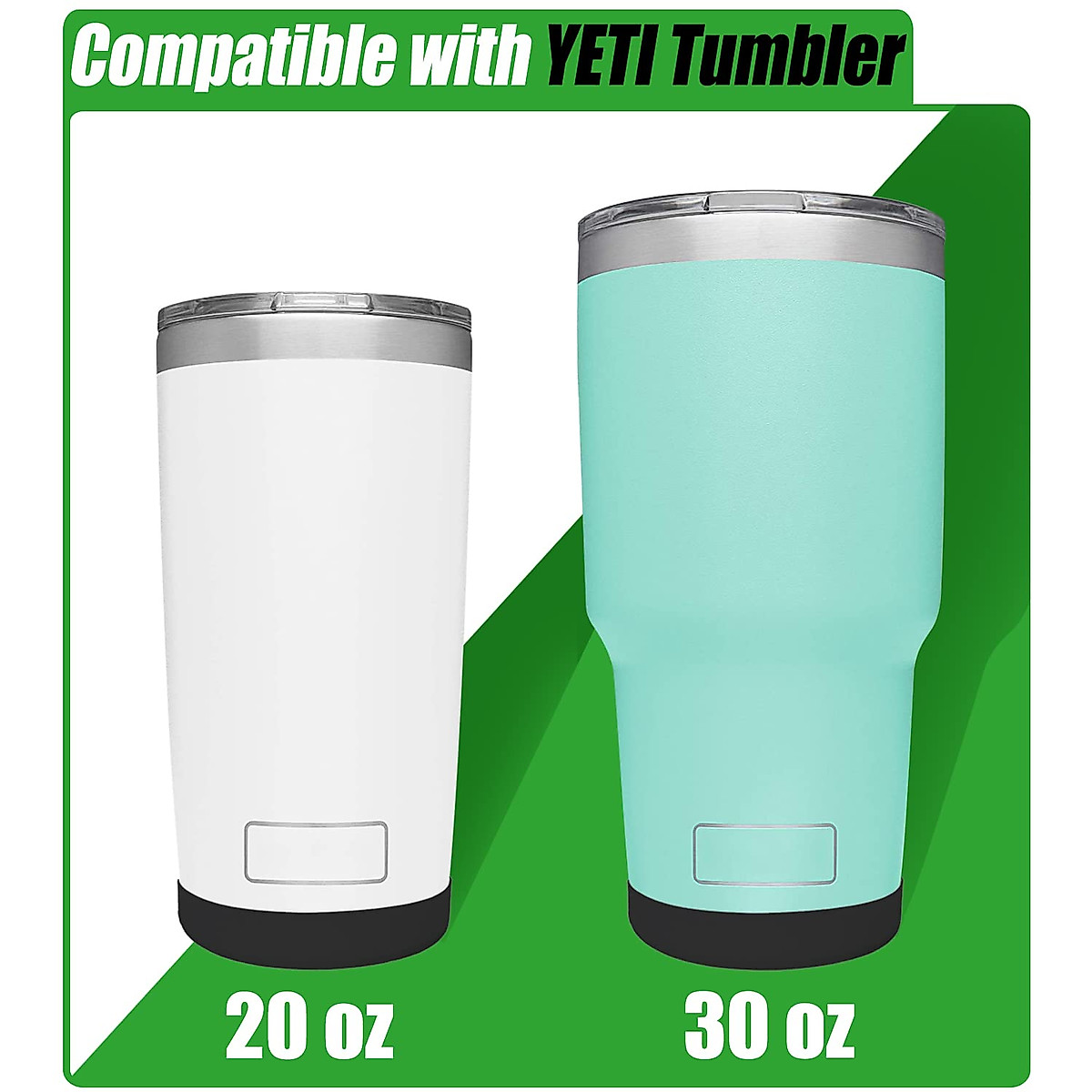 2 PCS Silicone Boot Sleeve for YETI Tumbler 30 oz 20 oz - Safer Protection and Less Noise for Coffee Mug Cup 20oz 30 oz - Dishwasher Safe