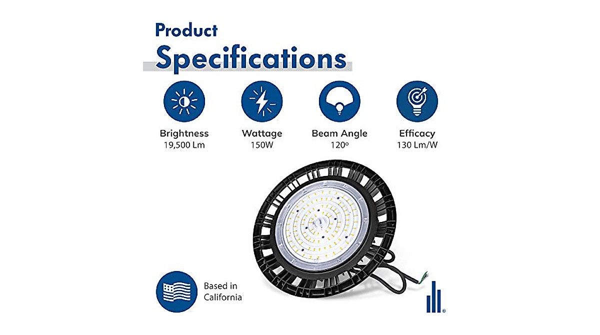 Hyperikon UFO LED High Bay Light 150W - Bright Warehouse & Shop Lighting