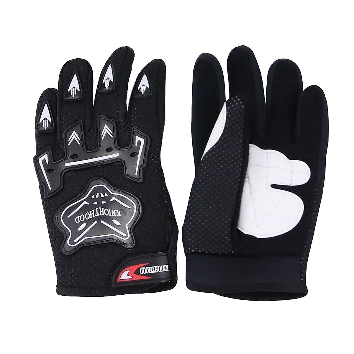 WPHMOTO Kids Full Finger Motorcycle Dirt Bike Riding Cycling Sports Gloves (S, Red)