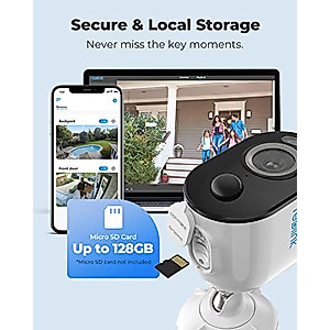 REOLINK Security Camera Wireless Outdoor, 2K 4MP Night Vision with Spotlight, 2.4/5Ghz Dual-Band WiFi, No Hub Needed, Wire-Free Battery Solar Powered, Human/Vehicle Smart Detection, Argus 3 Pro