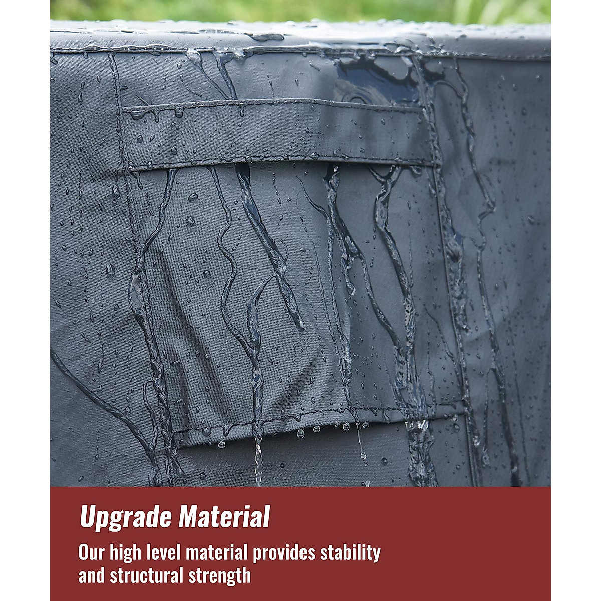 NUPICK 30 Inch Square Fire Pit Cover for Propane Fire Pit/Table, 100% Waterproof Cover Fits 28/30/32 Inch Fire Pit, All Weather Resistant