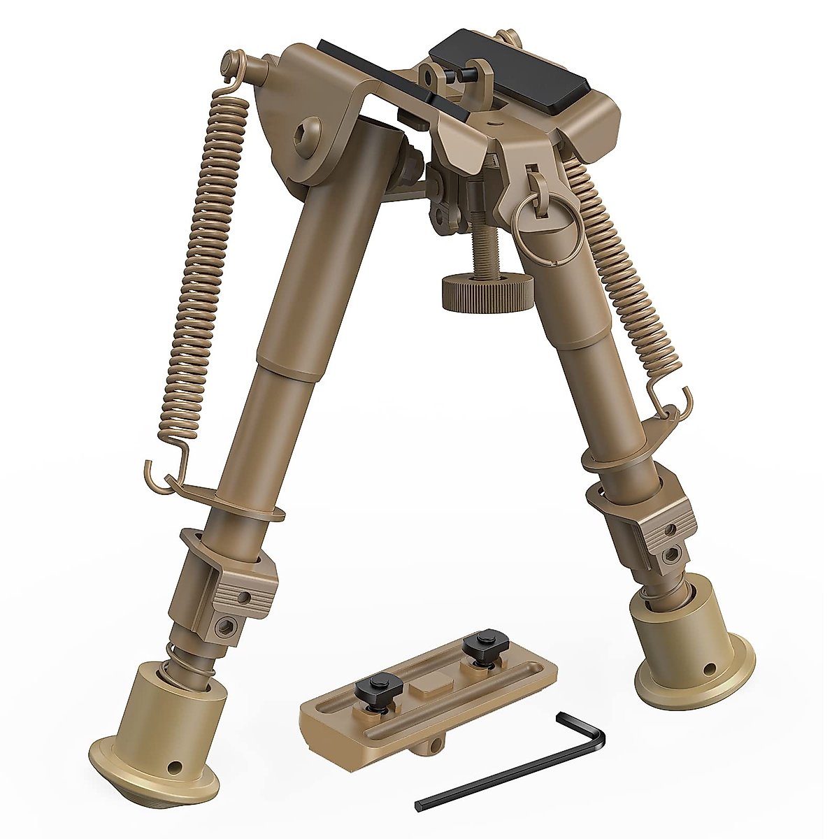 CVLIFE 6-9 Inch Bipod for Rifle Compatible with Mlok Sling Stud Bipod with Adapter for Hunting Rifle Bipod for M-Rails