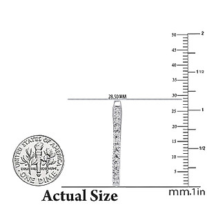 Dazzlingrock Collection 0.13 Carat (ctw) Round White Diamond Ladies Hoop Earrings, 10K White Gold