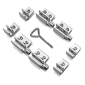 Barton 29.5" x 29.5" Outdoor Fire Pit Wind Guard Tempered Thickness Glass Flame Guard Fence Fire-Resistant Wind Screens Kit