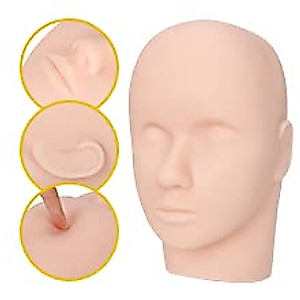 LASHVIEW Eyelash Extension Kit, with Mannequin Head Practice Exercise Set, Training Lash Extension Supplies for Beginners Include Individual Lashes Glue Tweezers and Training Lashes