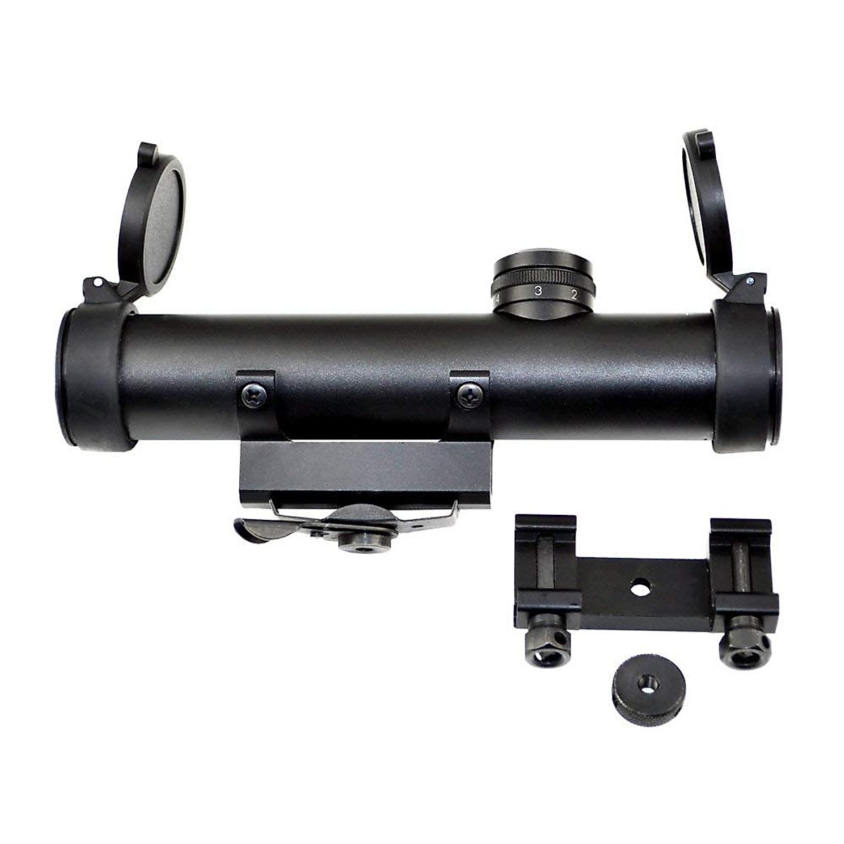 Sniper MT4X20 Carry Handle Scope with BDC Turret Mil-Dot Reticle