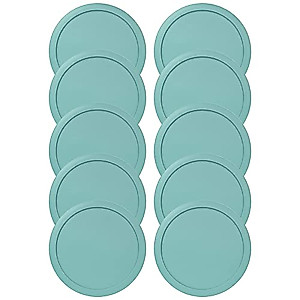 Replacement Lid for Pyrex 5" Storage Plastic Cover 2 Cup Bowl 7200-PC Turqoise (10-Pack)