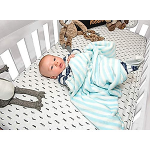 Baby Blanket (Black/White Stripes)