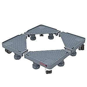 Multi Purpose Dolly With 8 Feet, Locking Swivel Wheels, Levels and Adjustable Base for Moving Washer, Dryer, Appliances- 1100 Lbs Capacity By Stalwart