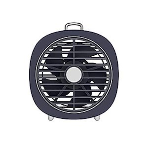 Toxz Portable Mini Fan Desktop Rotating Fan with Night Light,USB Rechargeable,Silent 3-Speed Wind,Simple Durable Small Fan,125x57x135mm