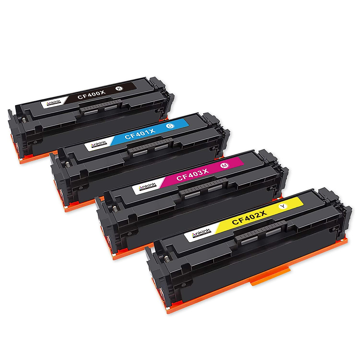 ANKINK Compatible Toner Cartridge Replacement for HP 201X 201A CF400X CF401X CF402X CF403X CF400A for MFP M277dw M252dw M277n M277c6 M252n M277 (Black, Cyan, Magenta, Yellow)