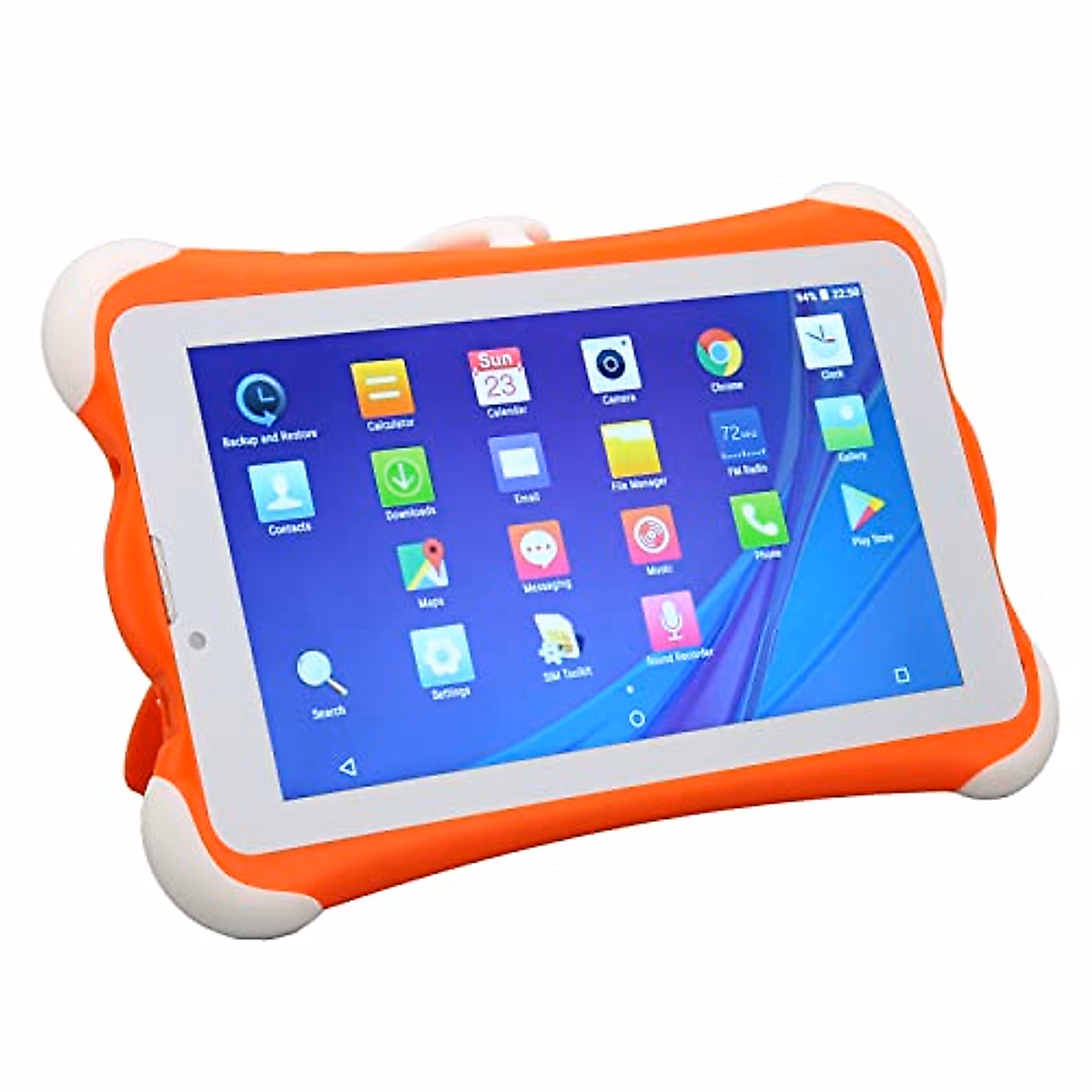 CHICIRIS WiFi Kids Tablet, 7 Inch 1280x800 6000mah Rechargeable Battery Orange Kids Tablet Eye Protection for Reading (US Plug)