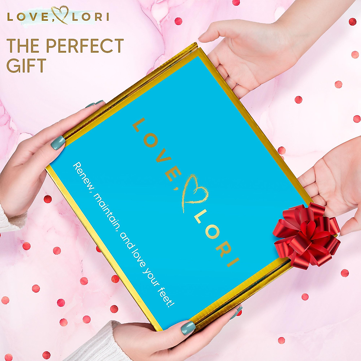 LOVE, LORI Foot Care Kit - 8-Piece Relaxing Spa Set for Women, Moisturizing & Hydrating, Natural Ingredients