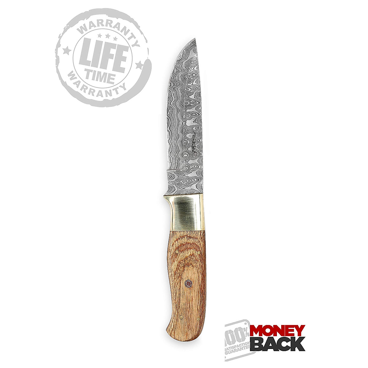 Perkin Knives - Custom Handmade Damascus Hunting Knife Fixed Blade Knife