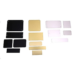 Engraving Plates Blank Anodized Aluminum Assortment 15 Piece 3-Colors Gold, Silver, & Black