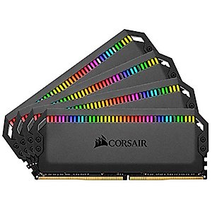 Corsair Dominator Platinum RGB 128GB (4x32GB) DDR4 3200 (PC4-25600) C16 1.35V Desktop Memory - Black