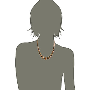 Xianli Wang Natural Wood Beads Necklace for Men Women Wooden Chain Unisex Chunky Bead Necklaces