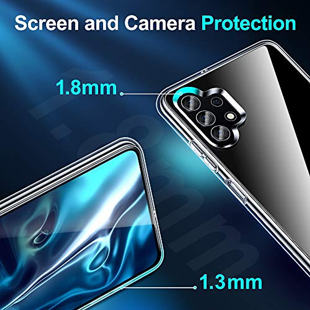 Samsung Galaxy A32 5G Case, Vakoo Crystal Clear Series Slim Thin Soft TPU Shockproof Protective Phone Case for Galaxy A32 5G Smartphone - Transparent