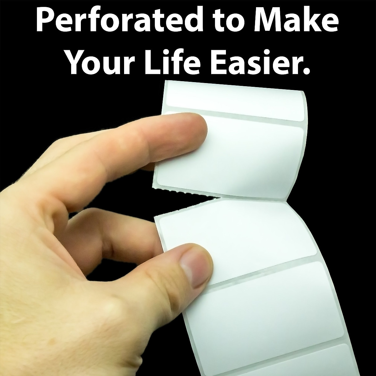 Premium, Extra Sticky 2.25x1.25in Direct Thermal Label 12 Pk. Bulk (12,000) Perforated Top Coated, Self Adhesive Stickers for FNSKU Barcode. Zebra Printer Compatible. Packaging and Shipping Supplies