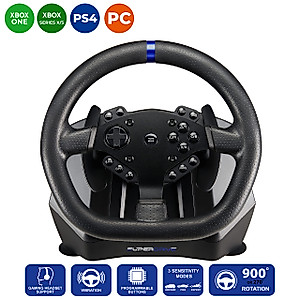 SUBSONIC Superdrive - SV950 steering wheel with pedals and paddles for Xbox Serie X/S, PS4, Xbox One, PC (programmable for all games)