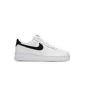 NIKE Womens Low-Top Sneakers Basketball Shoe, White Black, 8.5