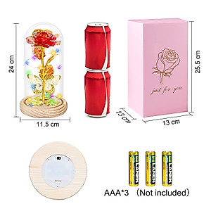 QUNPON Mothers Day Rose Gifts for Mom Birthday Gifts for Women,Mom Gifts for Mother Day from Daughter Galaxy Glass Red Butterfly Flowers Rose Gifts for Sister,Grandma,Her,Wife,Anniversary,Wedding