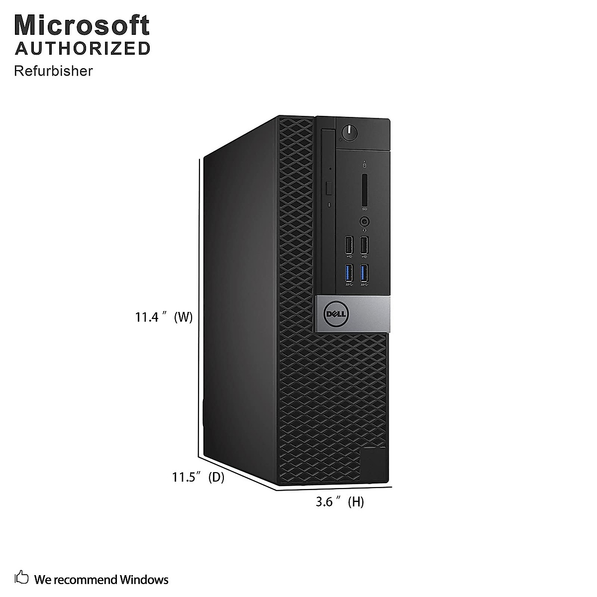 Dell Optiplex 7040 Desktop Computer PC, 8GB RAM, 1TB HDD Hard Drive, Windows 10 Professional 64 Bit (Renewed)