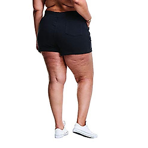 Champion French Terry, Comfortable Plus Size Gym Shorts for Women, Black, 2X