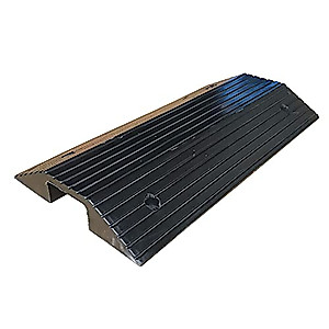 Heavy Duty Rubber Doorway Ramps for Wheelchairs, 31.5in Long Threshold Ramps for Bike Motorcycle Garage Door Curb (31.5"×19.7"×3.9")